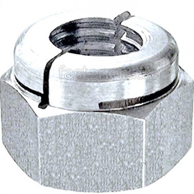 Fastenerdata - BSW Whitworth Aerotight All Metal Locking Nut Thick Steel - Fastener Specifications