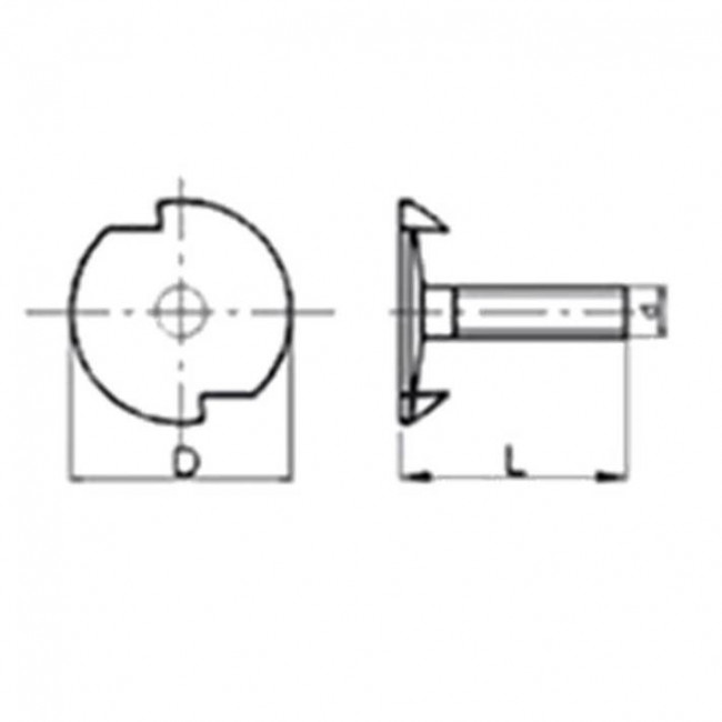 Fastenerdata - Elevator Bucket Bolt fange type Steel Elevator Buckets ...