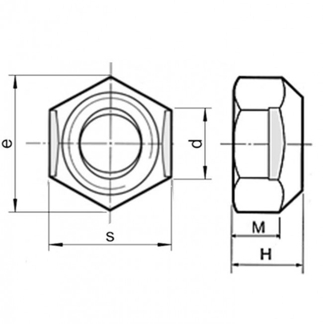 Fastenerdata - Metric Coarse All Metal Self Locking Nut Class-10 ...