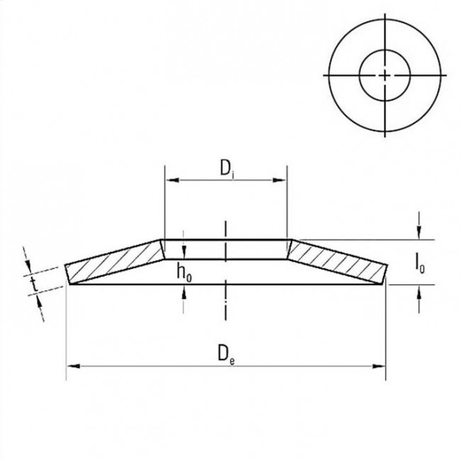 Fastenerdata - Schnorr Metric Conical Disc Springs Spring-Steel DIN2093 ...